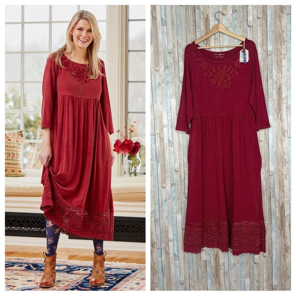 April Cornell | Dresses | New April Cornell Xl Sunwashed Red ...